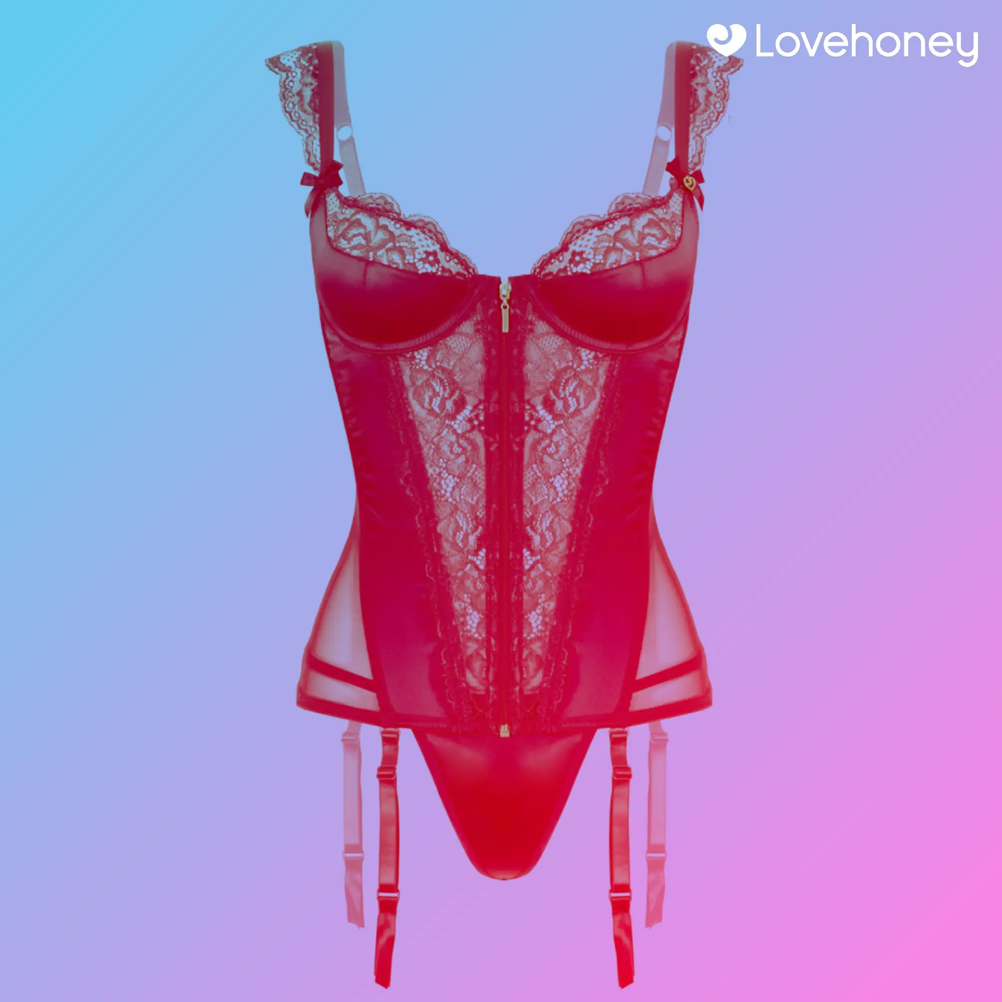 Lovehoney Treasure Me Black Push-Up Basque Set - TikTok Shop UK