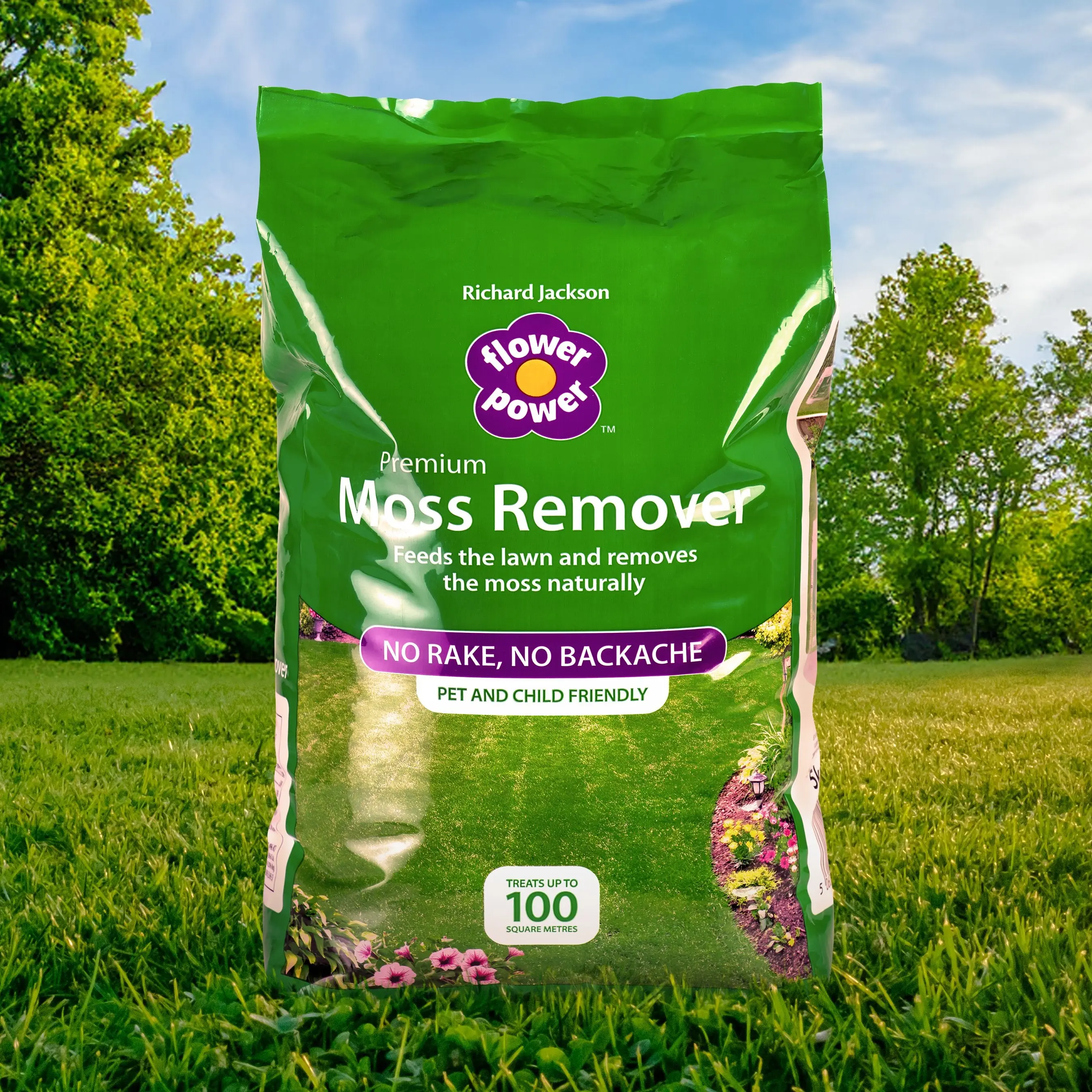 Flower Power Natural Moss Remover 5kg – Feeds The Lawn & Removes Moss ...