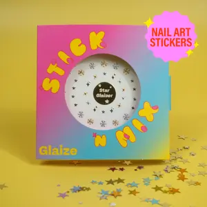 Glaize Stick-On Gel Mani - 22 Nails (11 Sizes) | Free Starter Kit, Easy ...