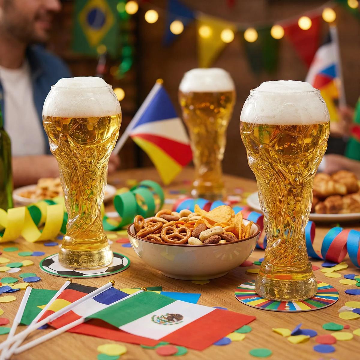 World Cup Trophy Beer Glass 450ml/600ml - Iconic Football Champion Pint ...